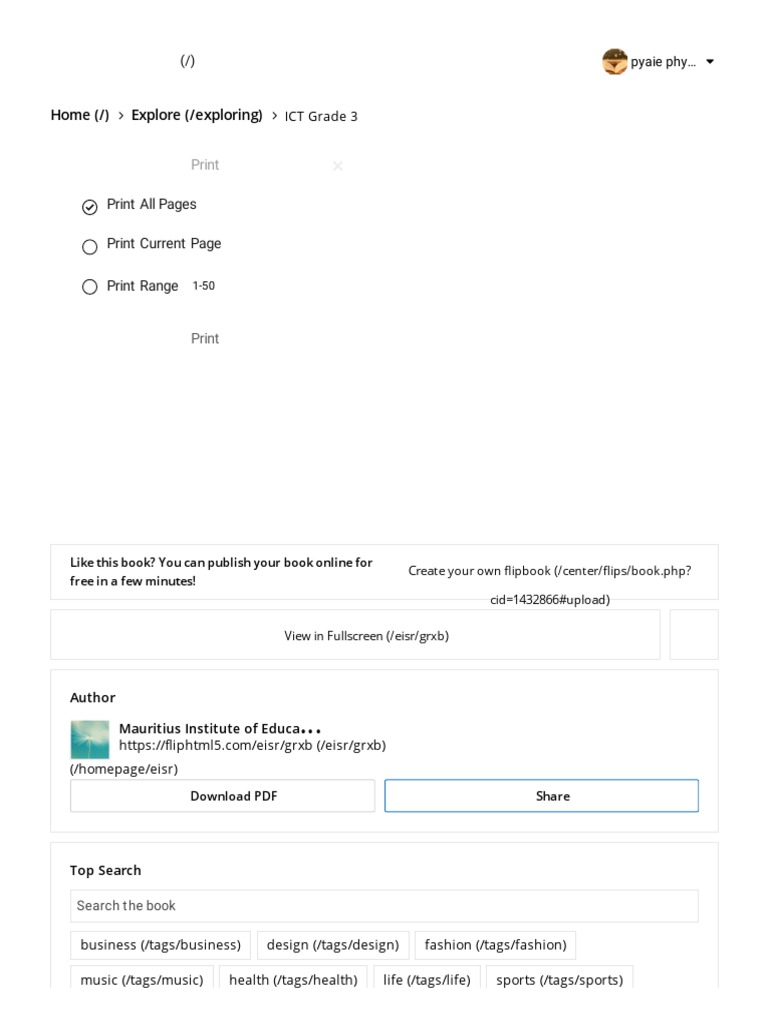 ICT Grade 3 Pages 1 - 50 - Text Version - FlipHTML5 PDF | PDF ...