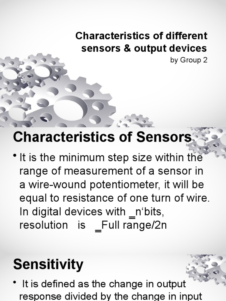 Characteristics of Different Sensors | PDF | Sensor | Input/Output