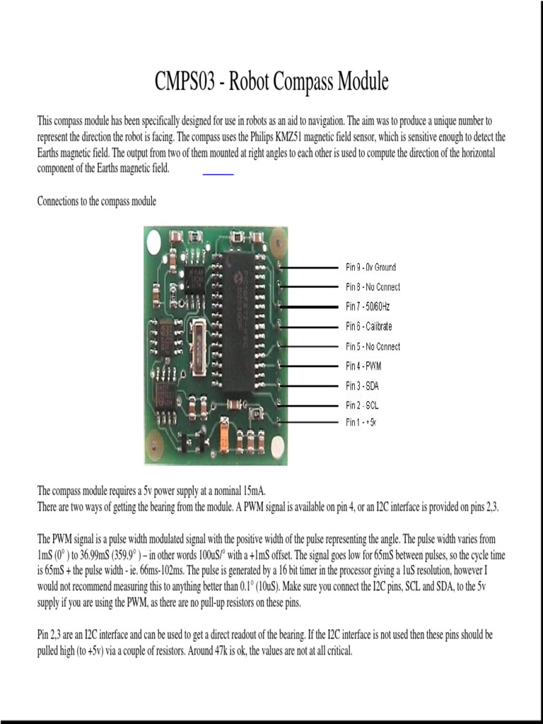 CMPS03 - Robot Compass Module | PDF