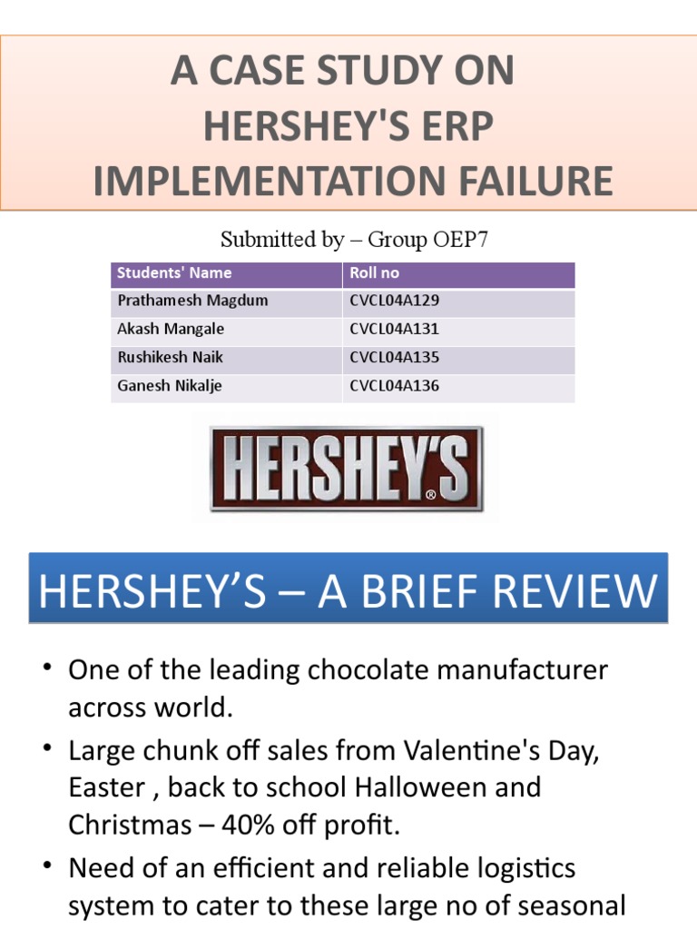 A Case Study On Hershey'S Erp Implementation Failure | Download Free PDF | Enterprise Resource ...