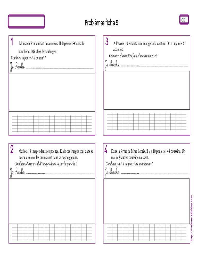 Probleme CE1 CE2 PDF | PDF