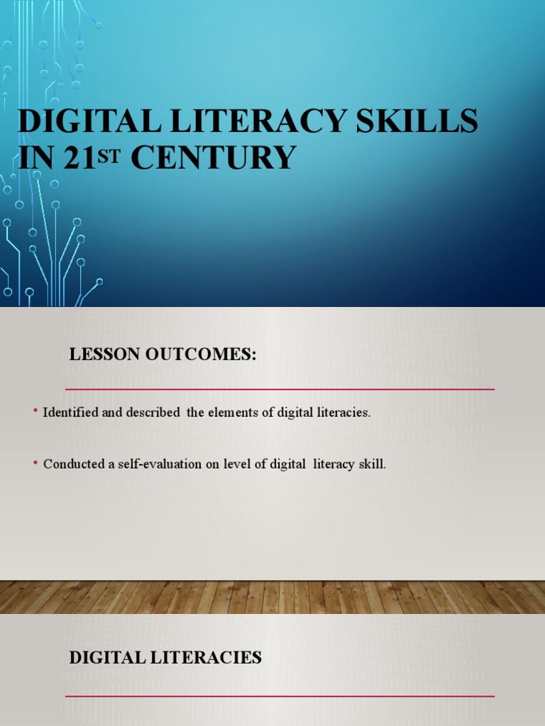 Digital Literacy Skills IN 21 Century | PDF | Literacy | Social ...