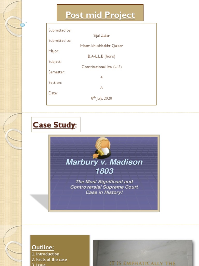 Establishing Judicial Review: An Analysis of Marbury v. Madison | PDF ...