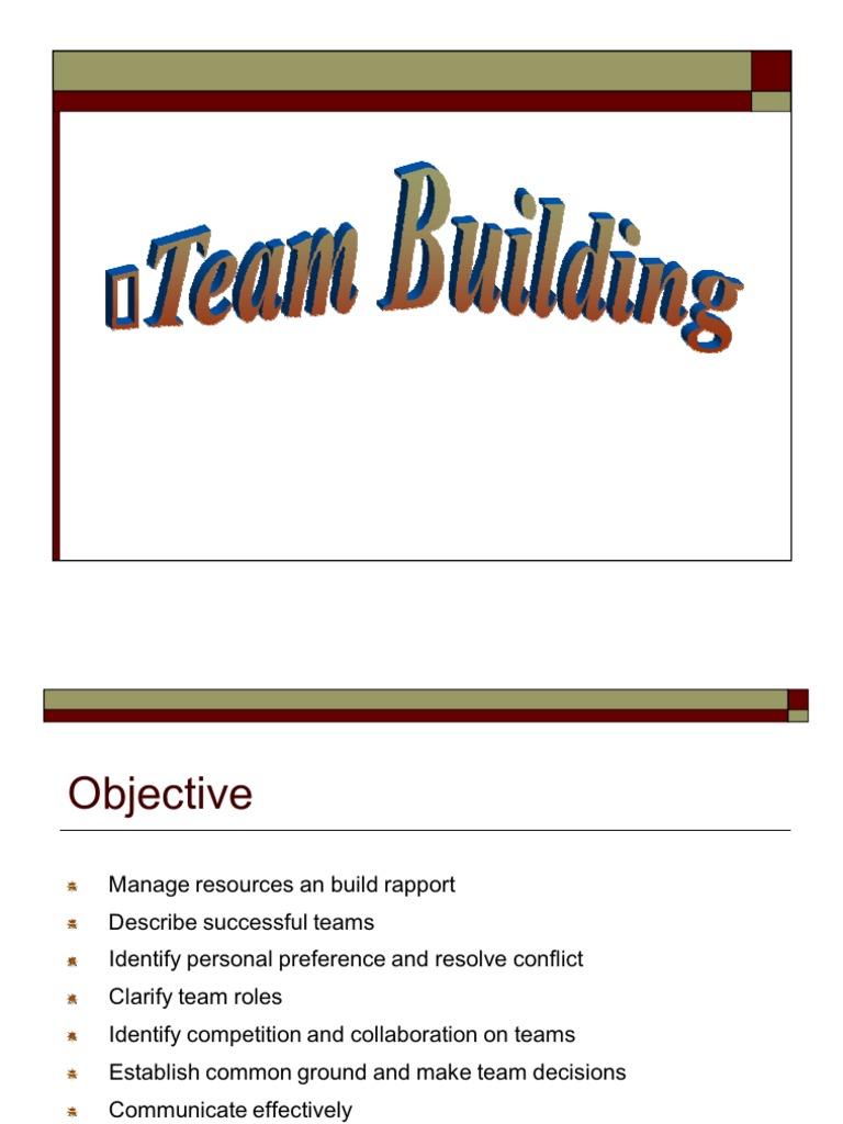 Team Building - Games | PDF