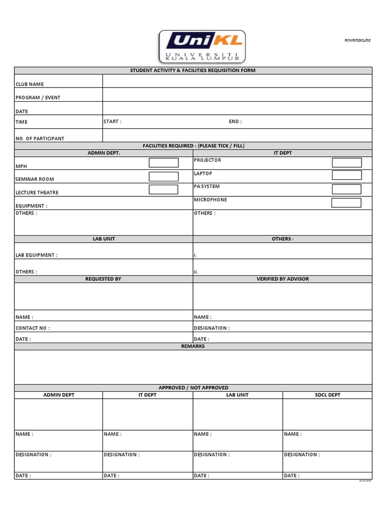 Student Activity Form - Oct2018 | PDF