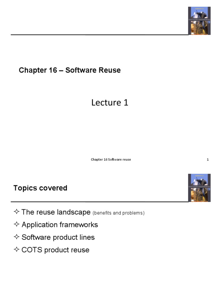 1 Chapter 16 Software Reuse | PDF | Model–View–Controller | Component Based Software Engineering