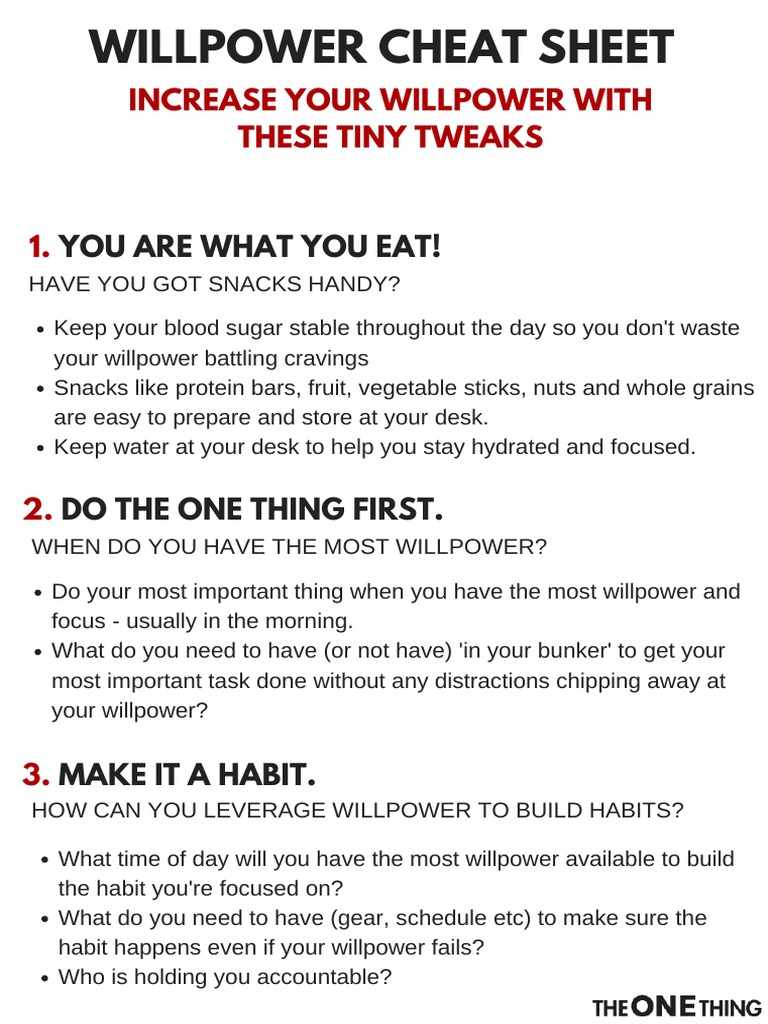 Boost Willpower: Essential Tips & Tricks | PDF | Self-Improvement