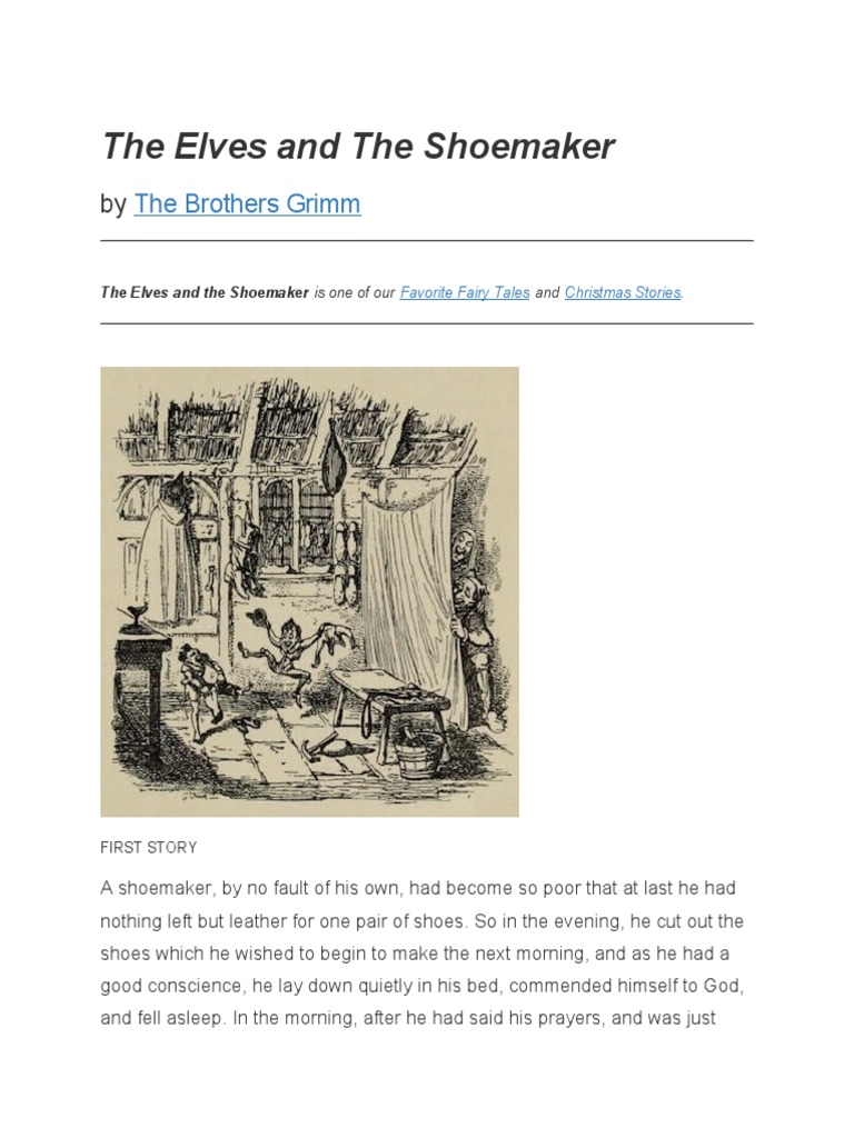 The Elves and The Shoemaker | PDF | Clothing