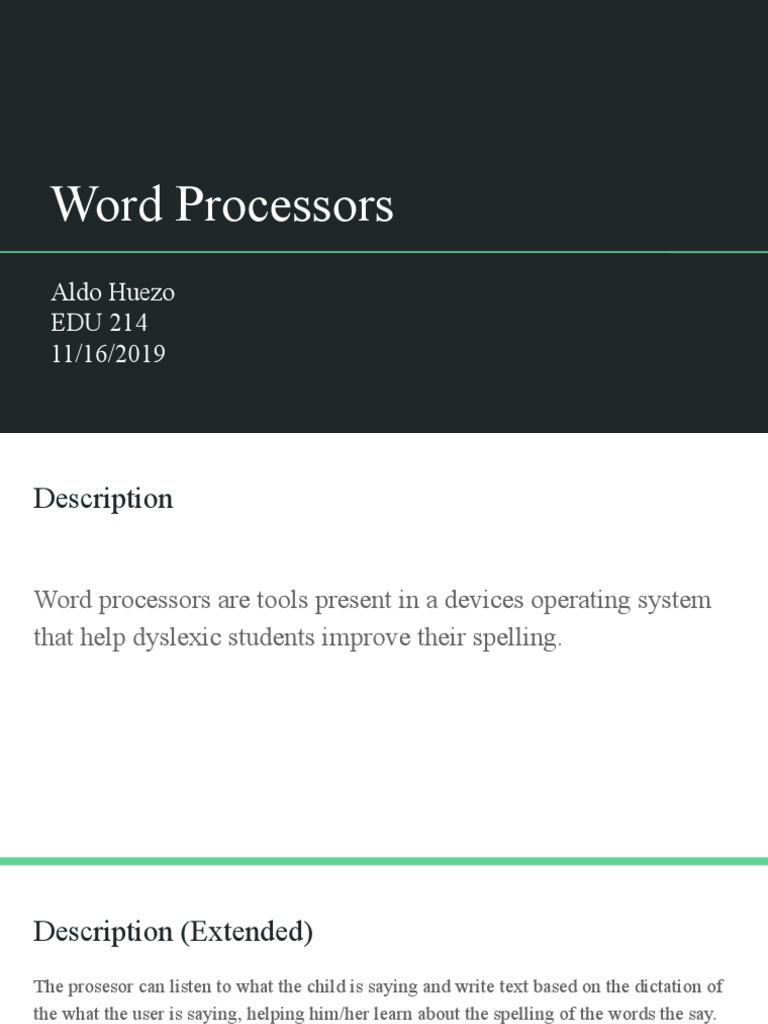Word Processors | PDF