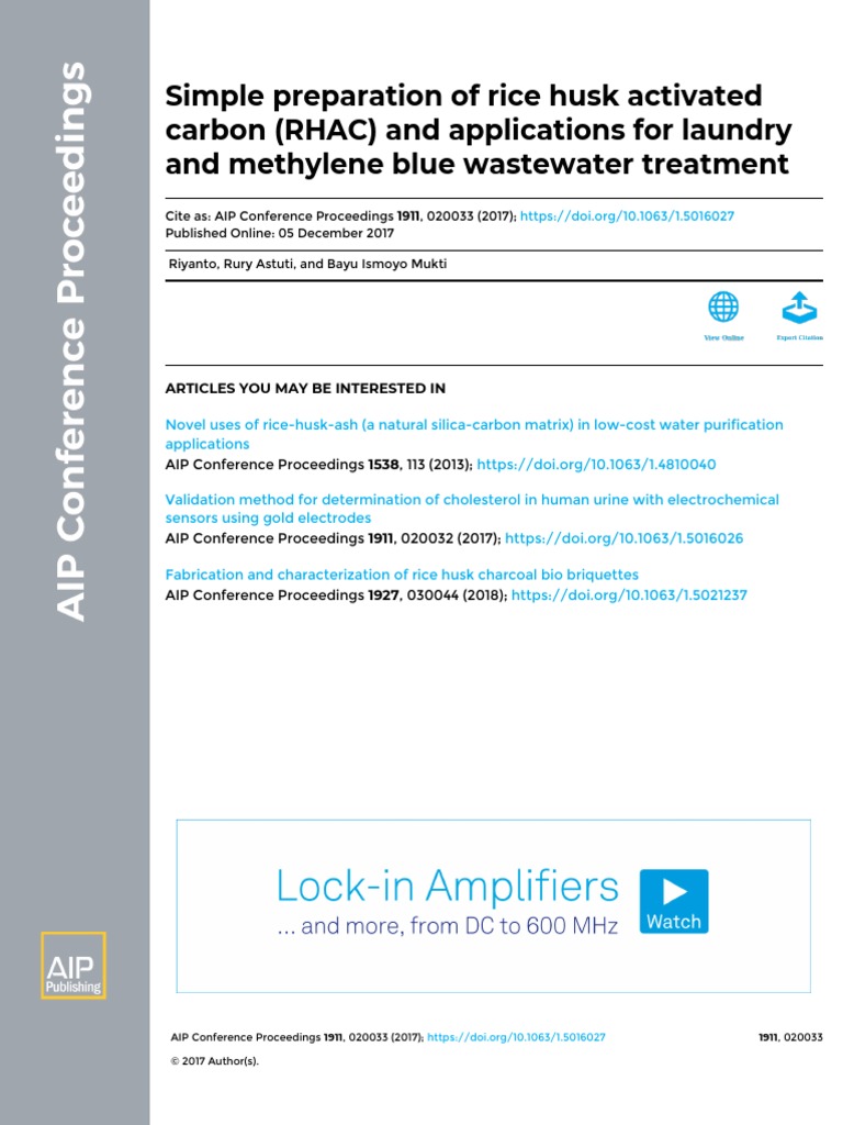 Activated Carbon PDF | PDF | Adsorption | Chemistry