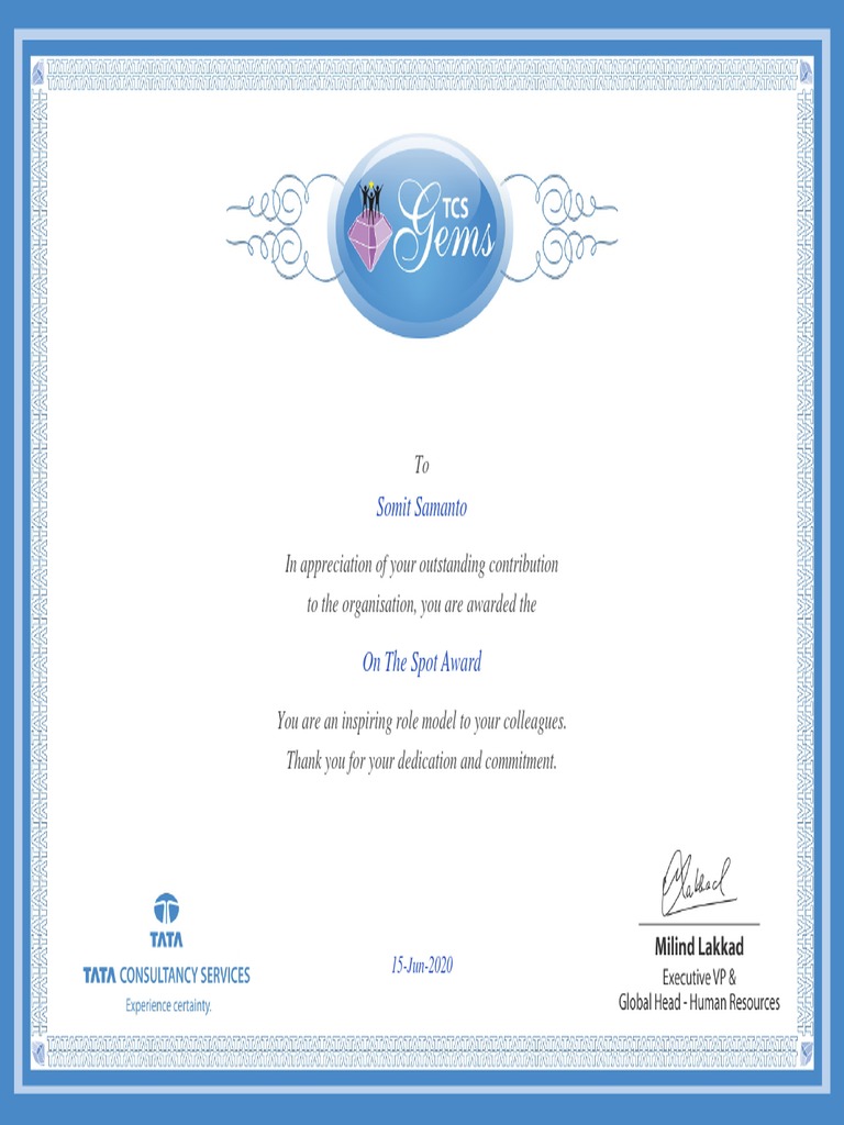 On The Spot Award | PDF