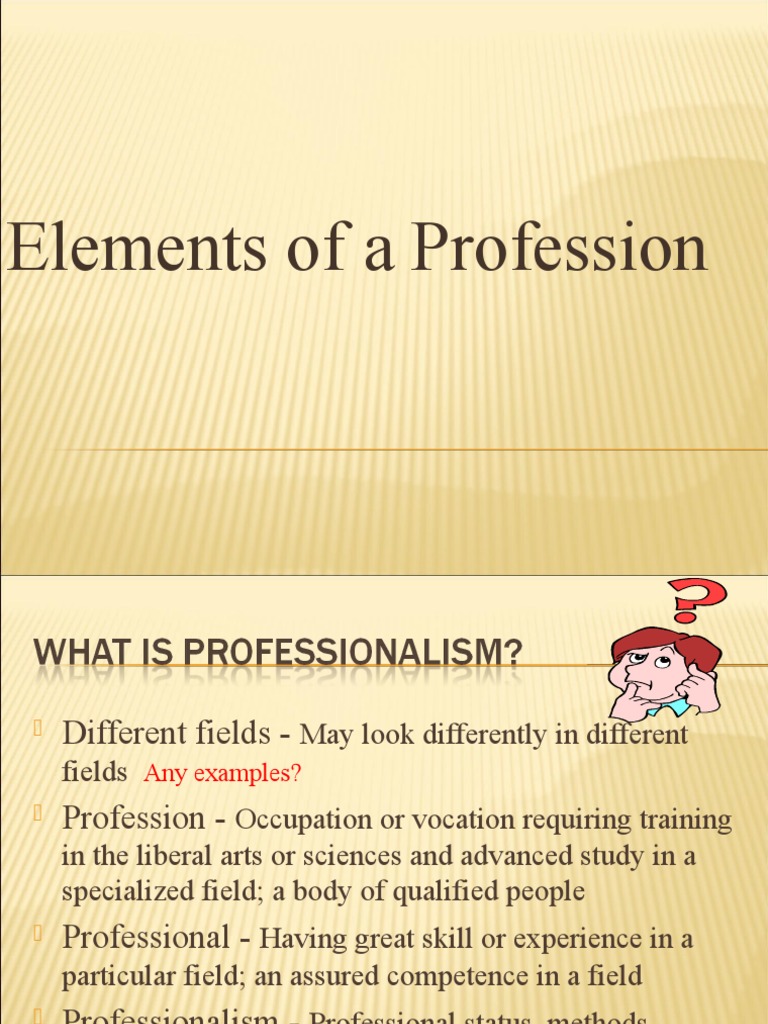 Elements of A Profession | PDF