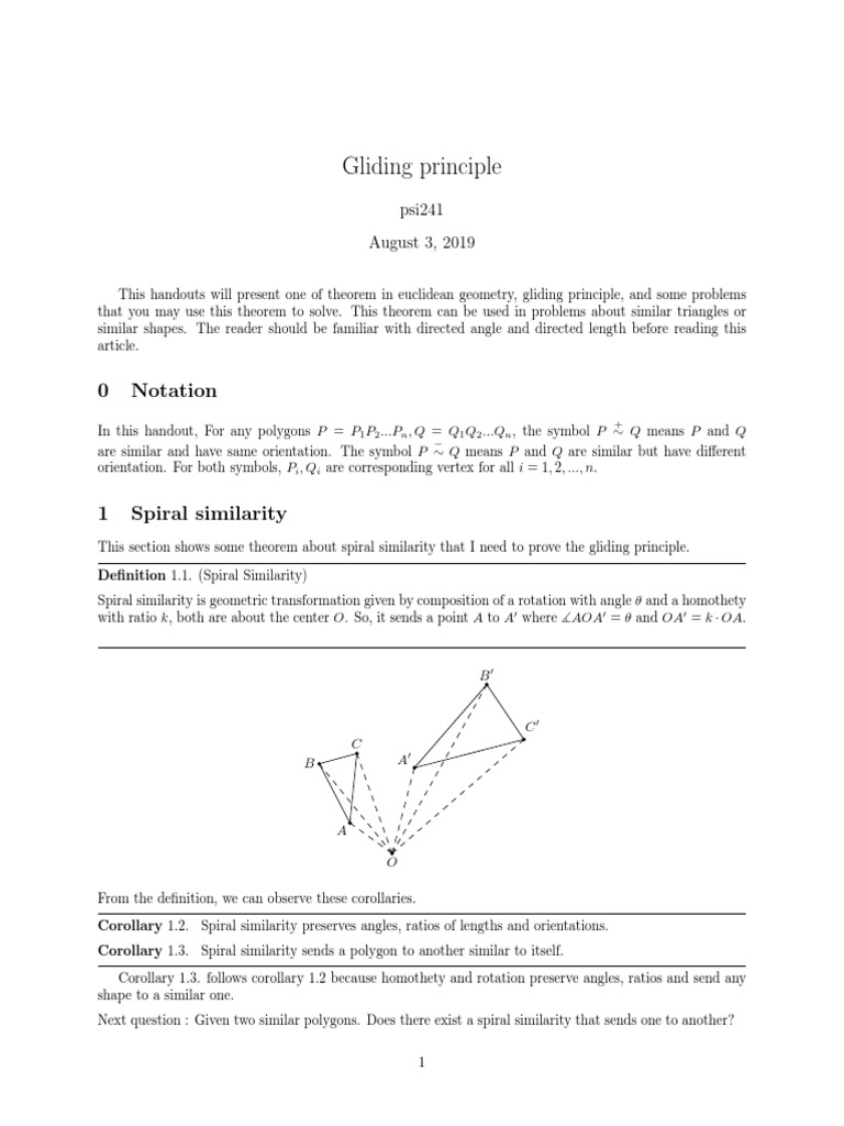 Gliding 190803 PDF | PDF | Triangle | Elementary Geometry