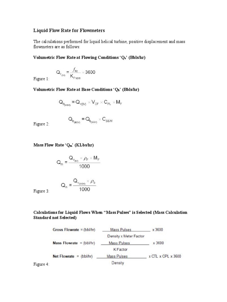 Liquid Flow Rate For Flowmeters | PDF | Flow Measurement | Barrel (Unit)