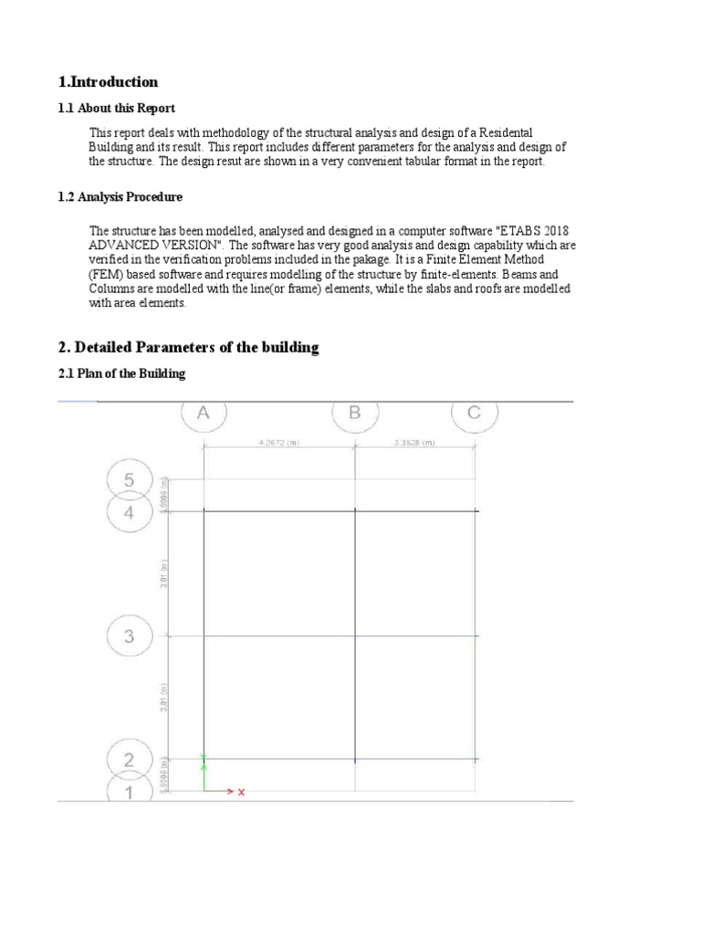 Introduction For Etabs Report | PDF | Wall | Finite Element Method