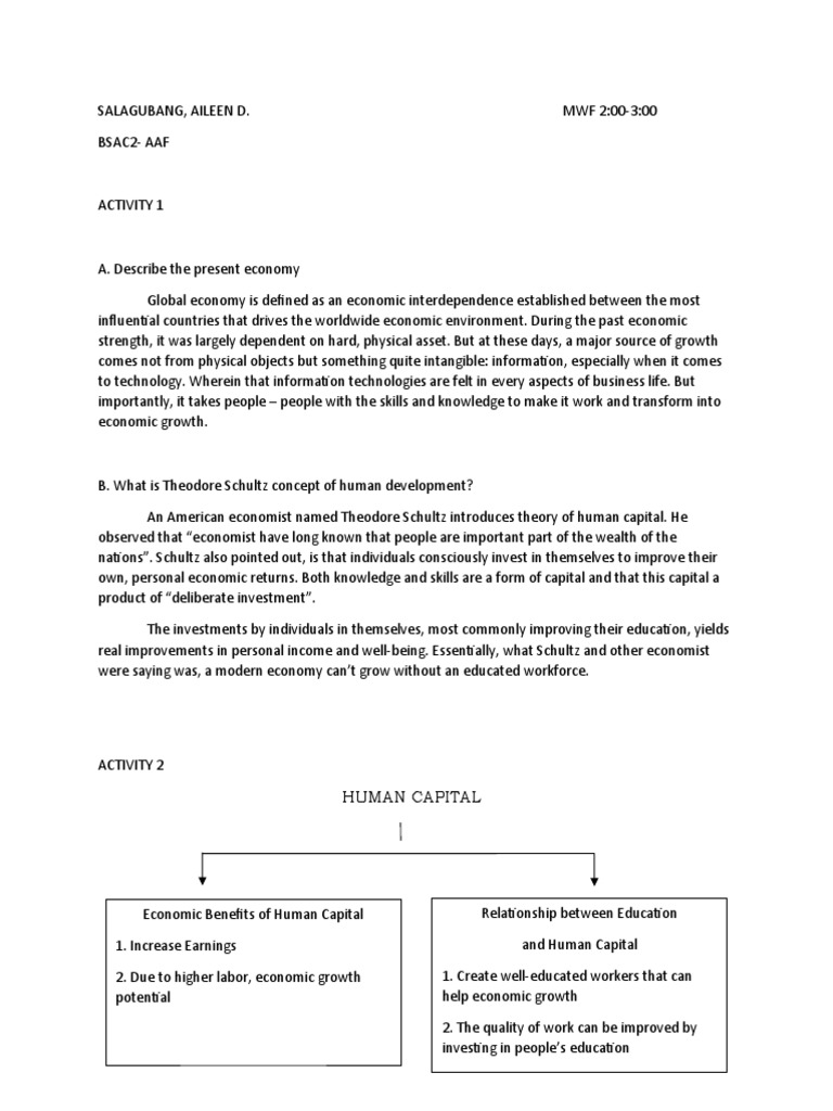 Week 1 | PDF | Human Capital | Economic Growth