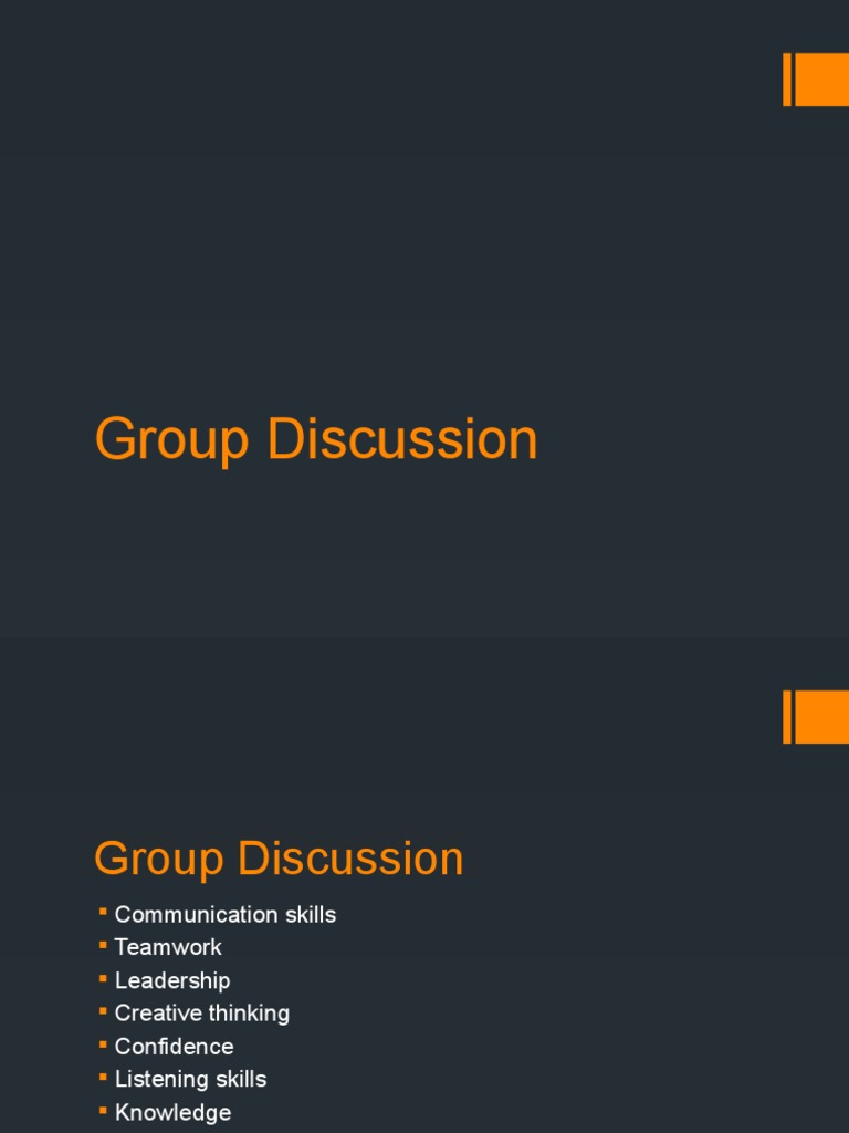 Group Discussion Orientation | PDF