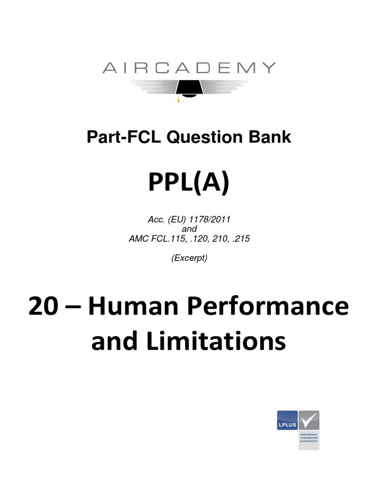 PPL (A) : Part-FCL Question Bank | PDF | Hypoxia (Medical) | Blood