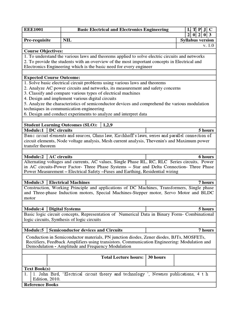 Introduction to Basic Electrical and Electronics Engineering: An ...