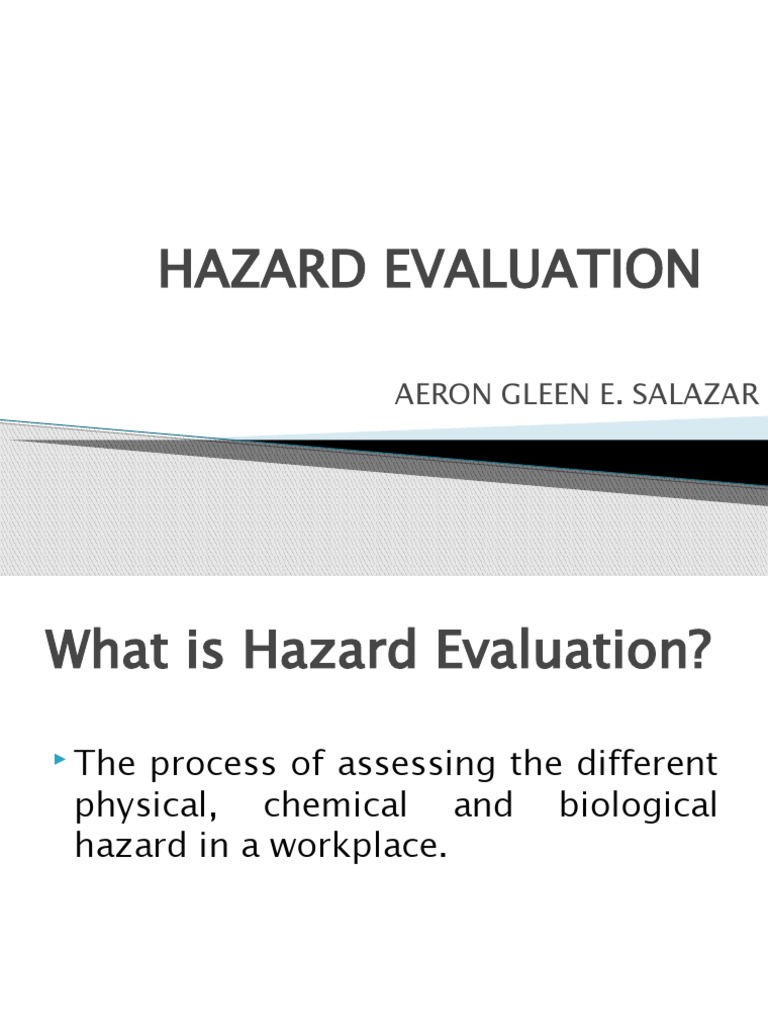 Hazard Evaluation | PDF