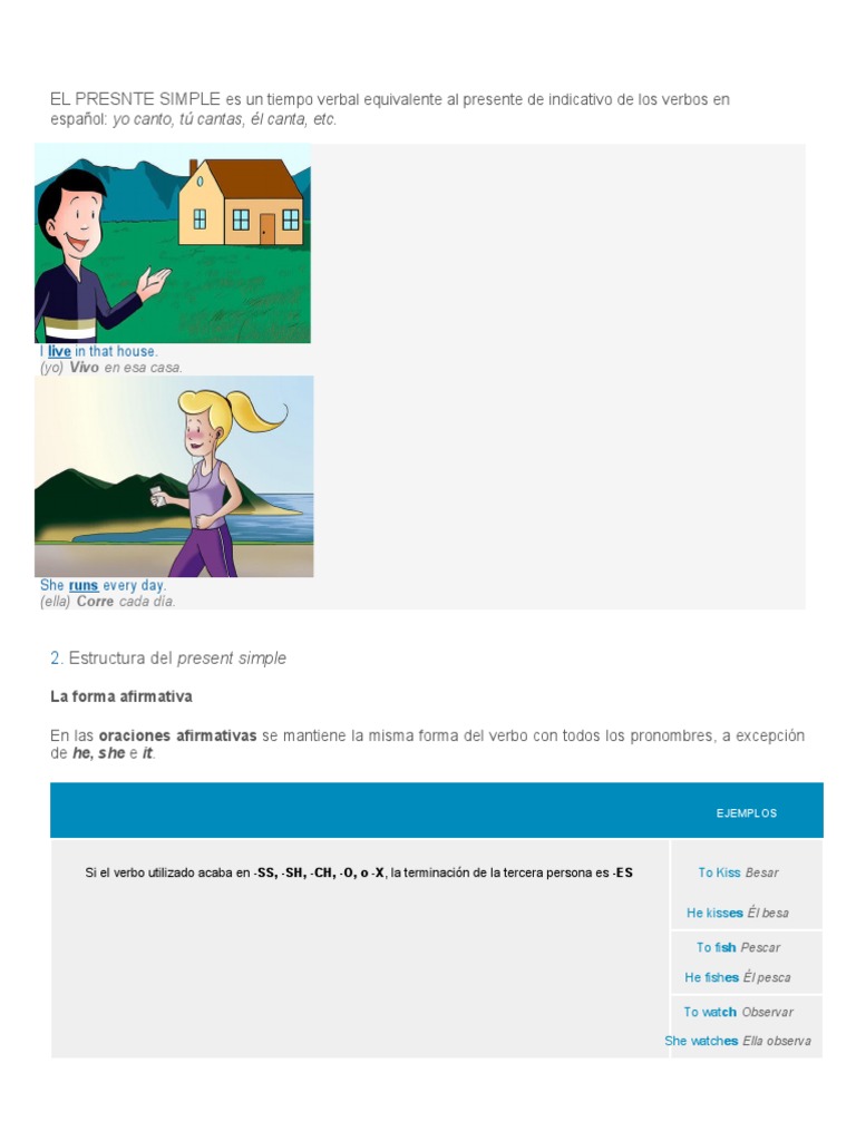 Presente Simple | PDF | Verbo | Asunto (gramática)