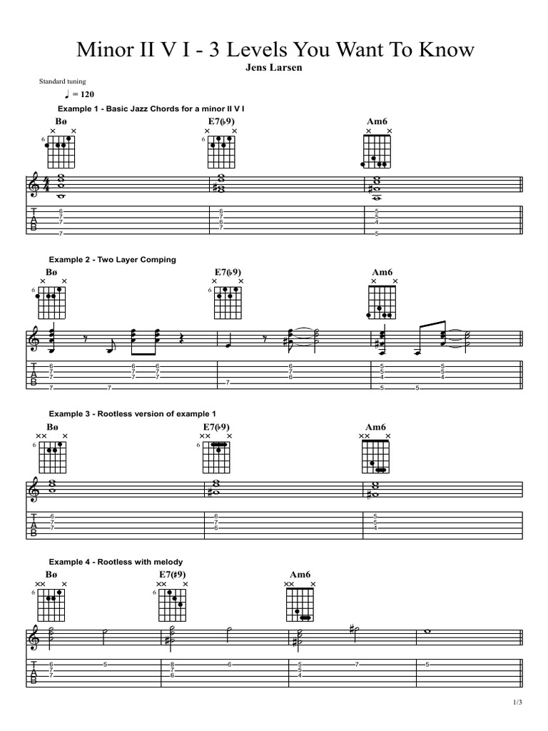 Minor II V I - 3 Levels You Want To Know: Jens Larsen | PDF | Modernism ...
