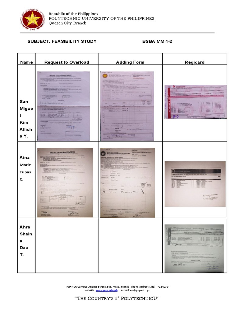 PUP Student Overload Request | PDF | Social Science | Travel