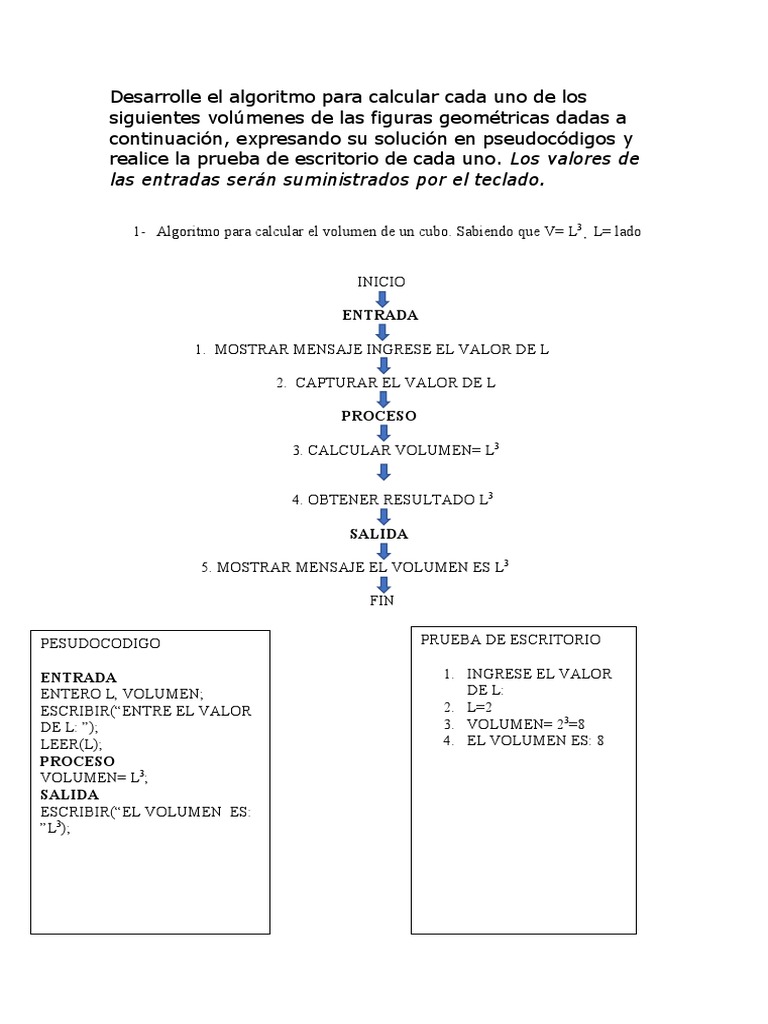 Cálculo de Volumen de un Cubo | PDF