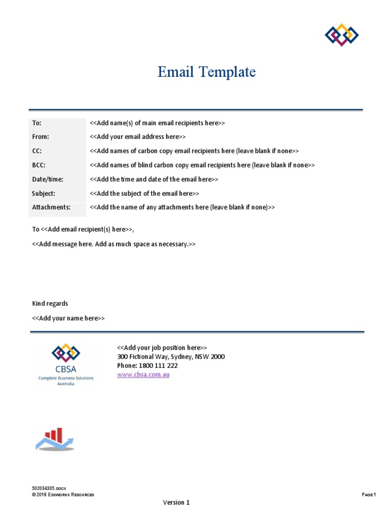 SD TM001 - Email Template CBSA V1.0 (ID 161392) | PDF