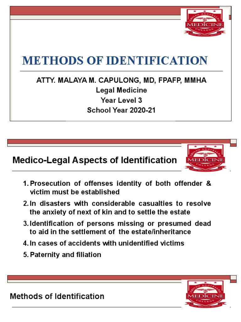 Methods of Identification | PDF | Dna Profiling | Fingerprint