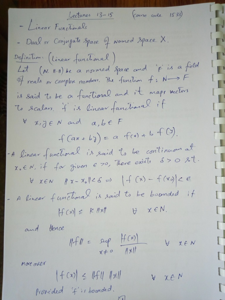 Linear Functionals | PDF