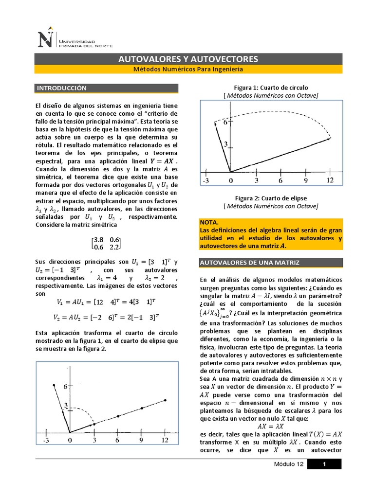 Autovalores y Autovectores | PDF | Valores propios y vectores propios | Sistema de ecuaciones ...