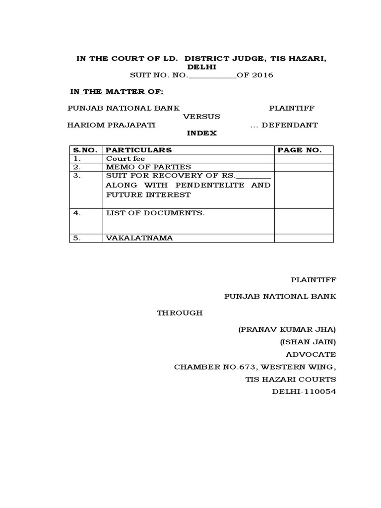 In The Court of Ld. District Judge, Tis Hazari, Delhi | PDF | Loans ...