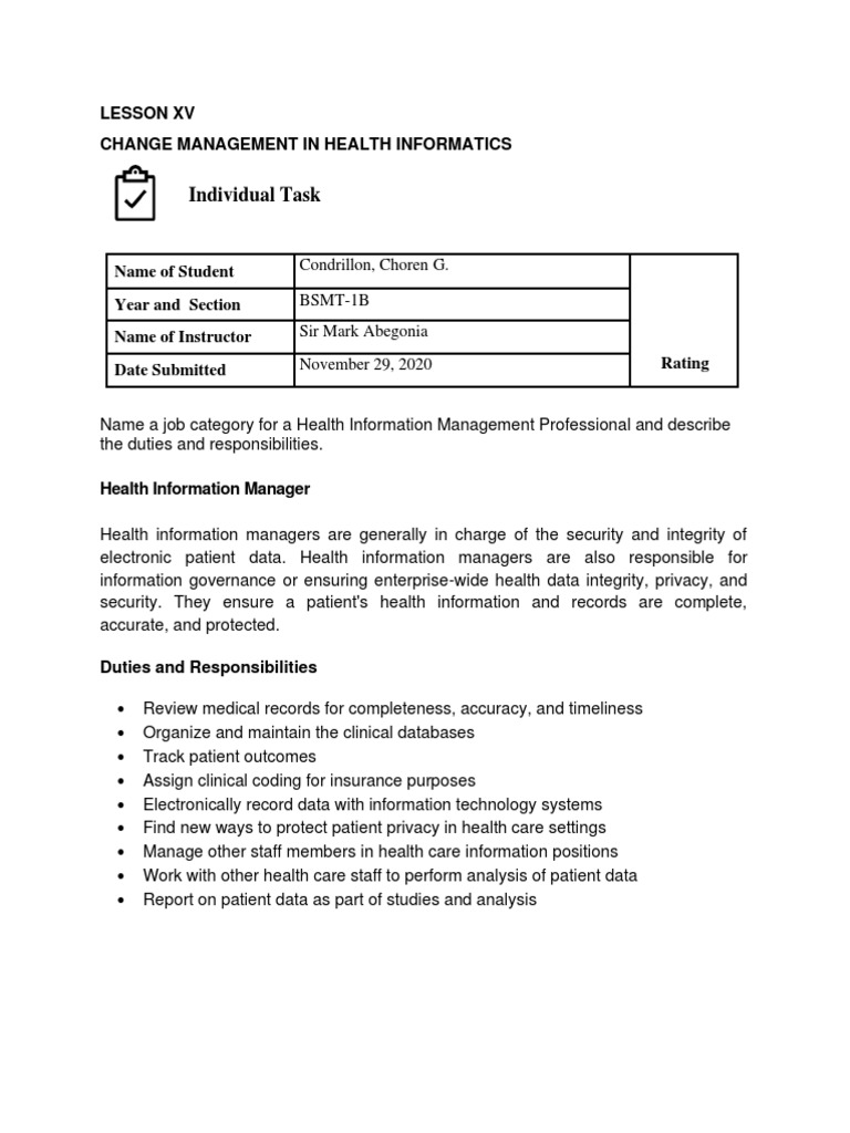 Lesson 15 Individual Task | PDF