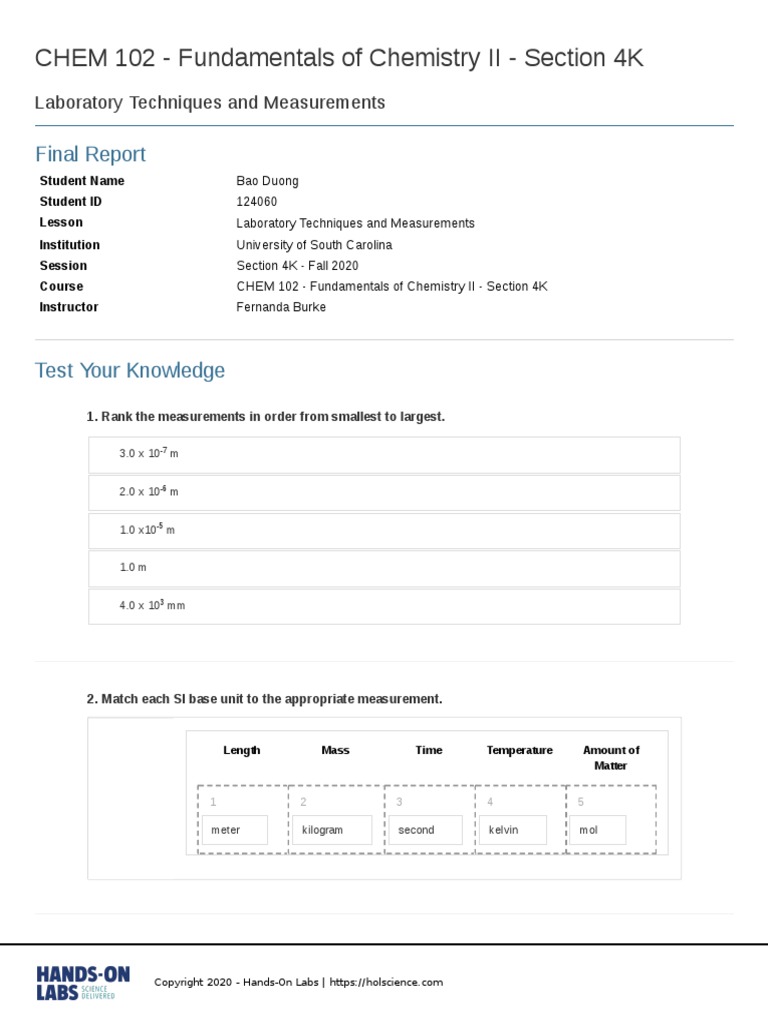 Laboratory Technique and Measurement Lab | PDF | Litre | Density