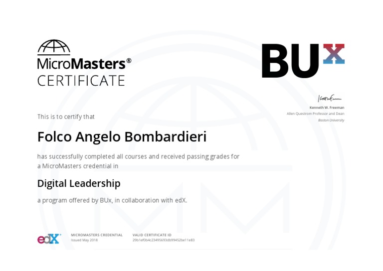 MicroMasters Certificate: Digital Leadership | PDF