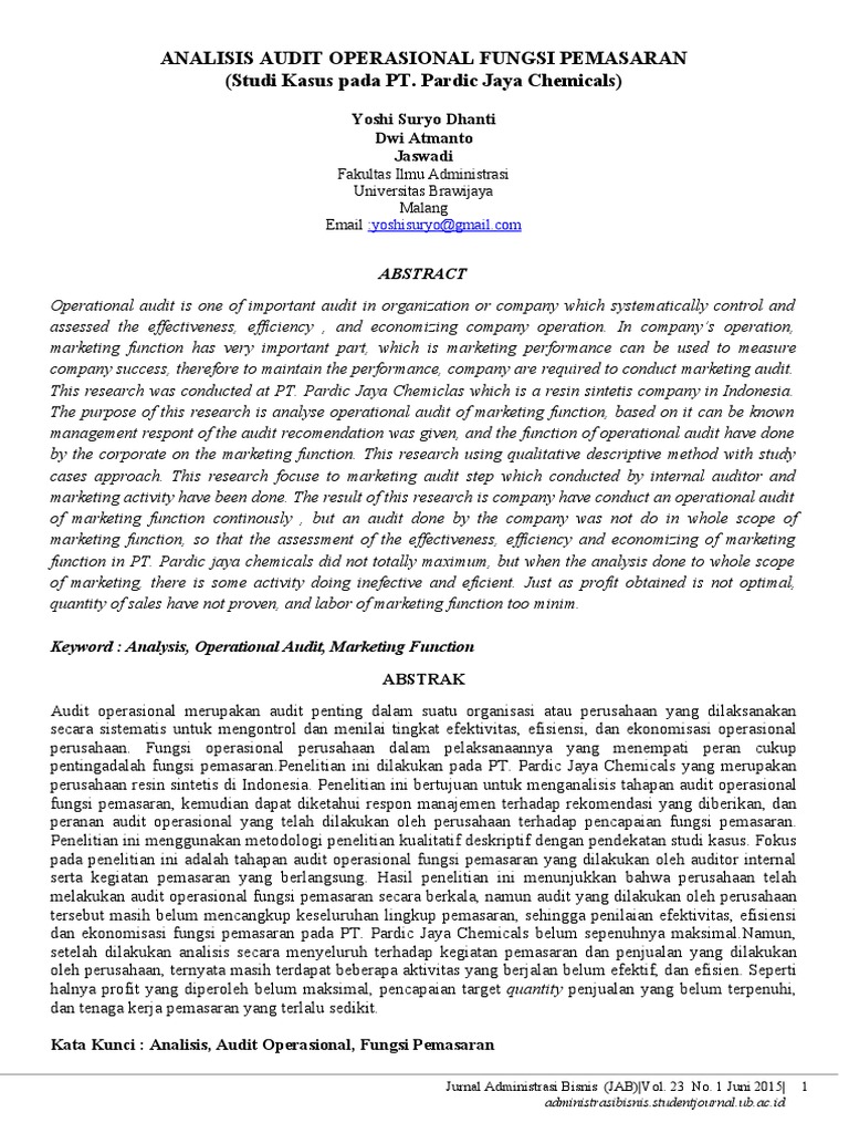 Audit Ulfa Jurnal | PDF | Audit | Marketing