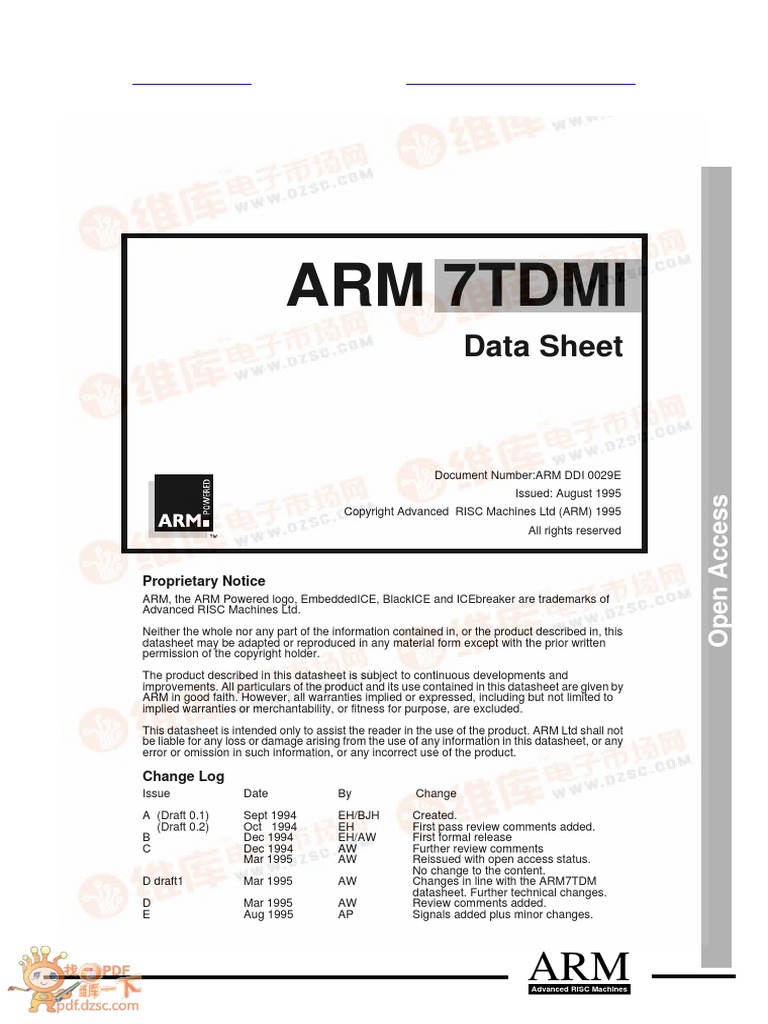 ARM7TDMI | PDF | Arm Architecture | Central Processing Unit