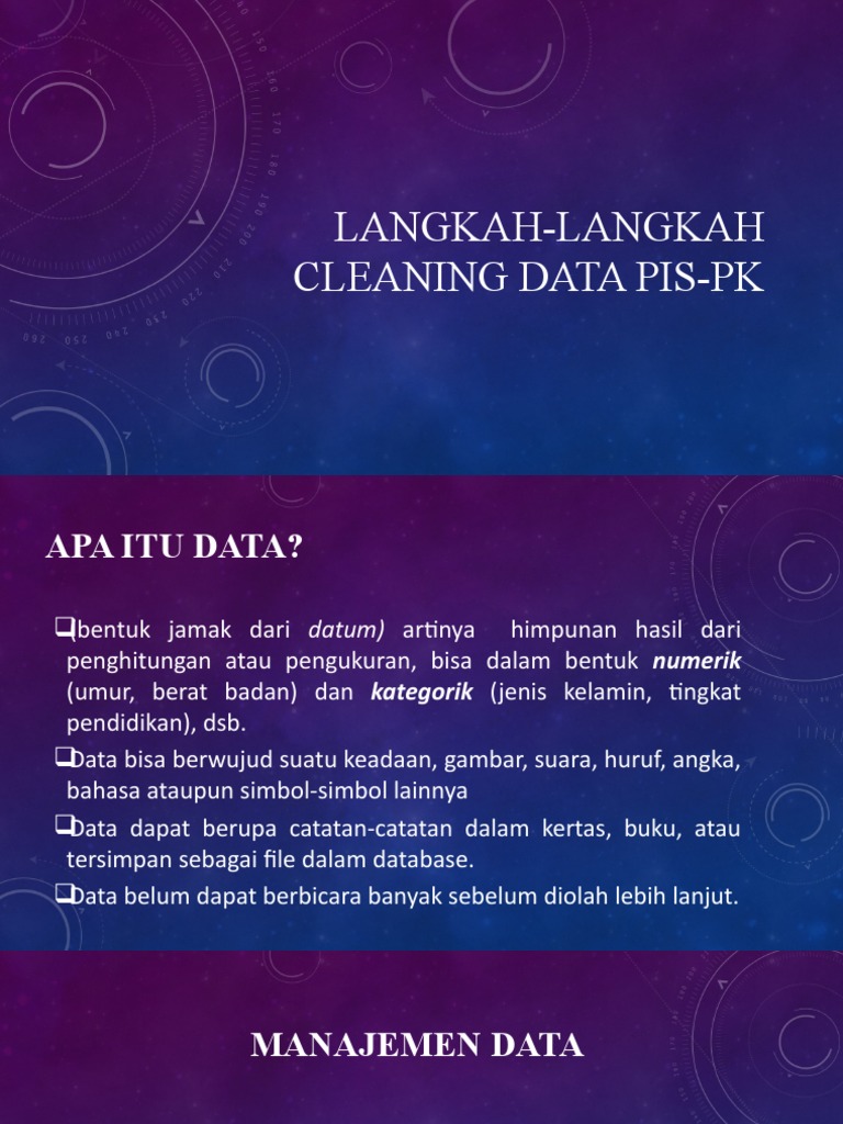 LANGKAH-LANGKAH MEMBERSIHKAN DATA MENTAH PIS-PK | PDF