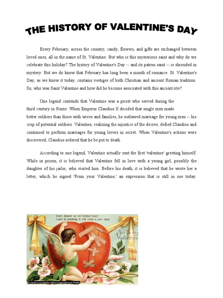 Text Valentine History | PDF | Valentine's Day | Observances