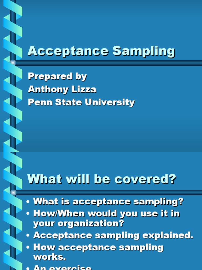 Acceptance Sampling | PDF