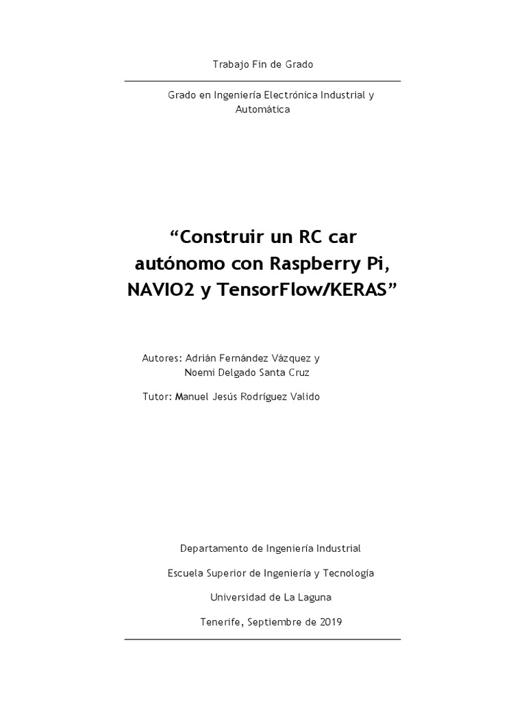 Construir Un RC Car Autonomo Con Raspberry Pi, NAVIO2 y TensorFlowKERAS ...