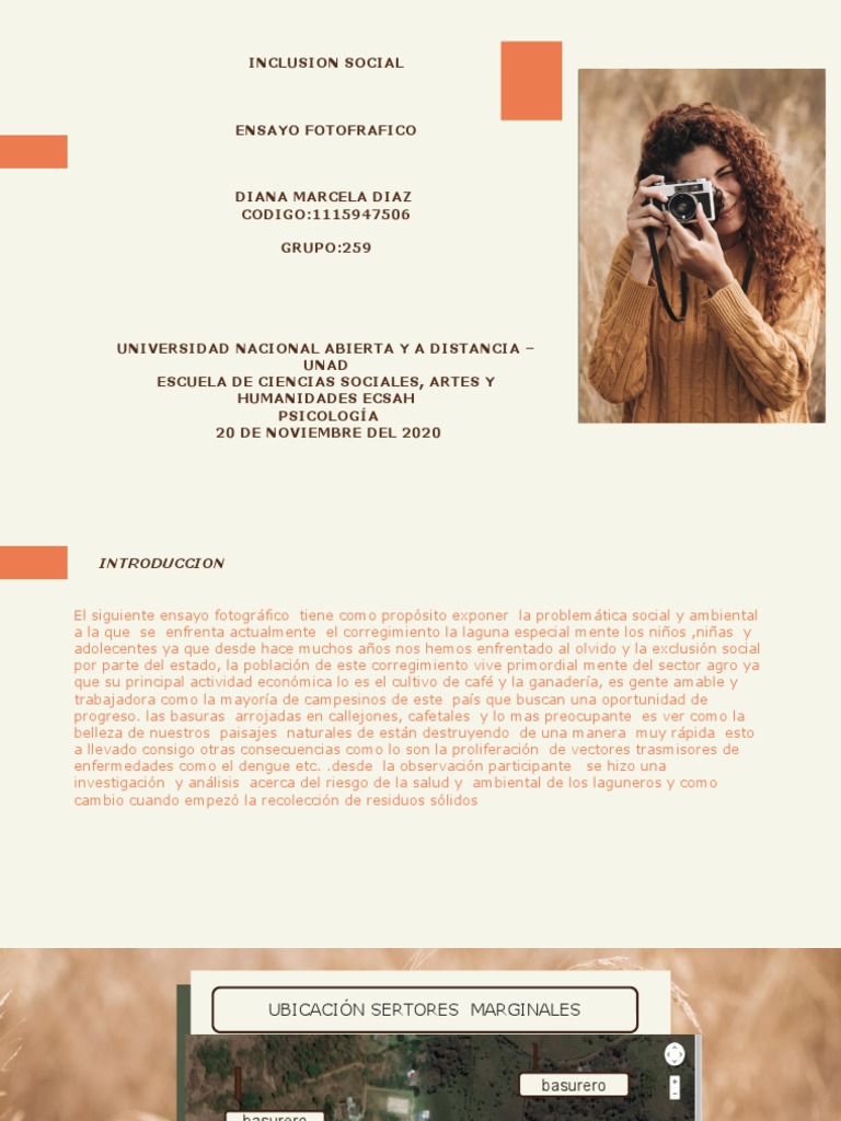 Ensayo Fotografico - Diana Diaz | PDF | Residuos | Exclusión social