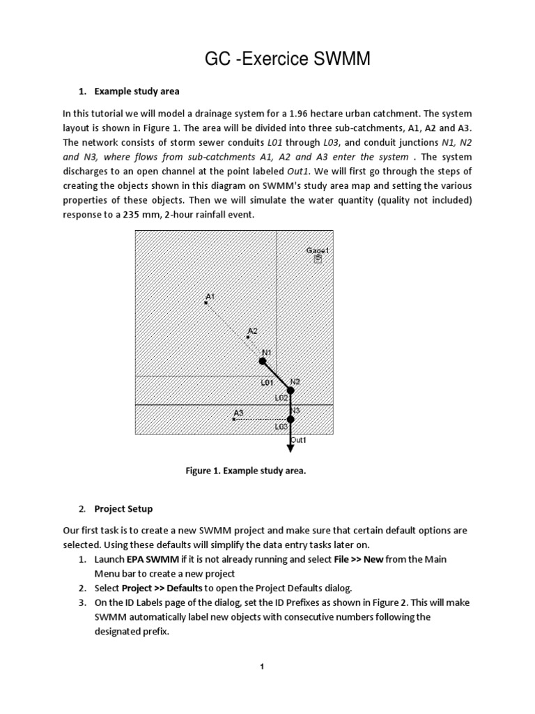 SWMM Exercice | PDF | Button (Computing) | Computing