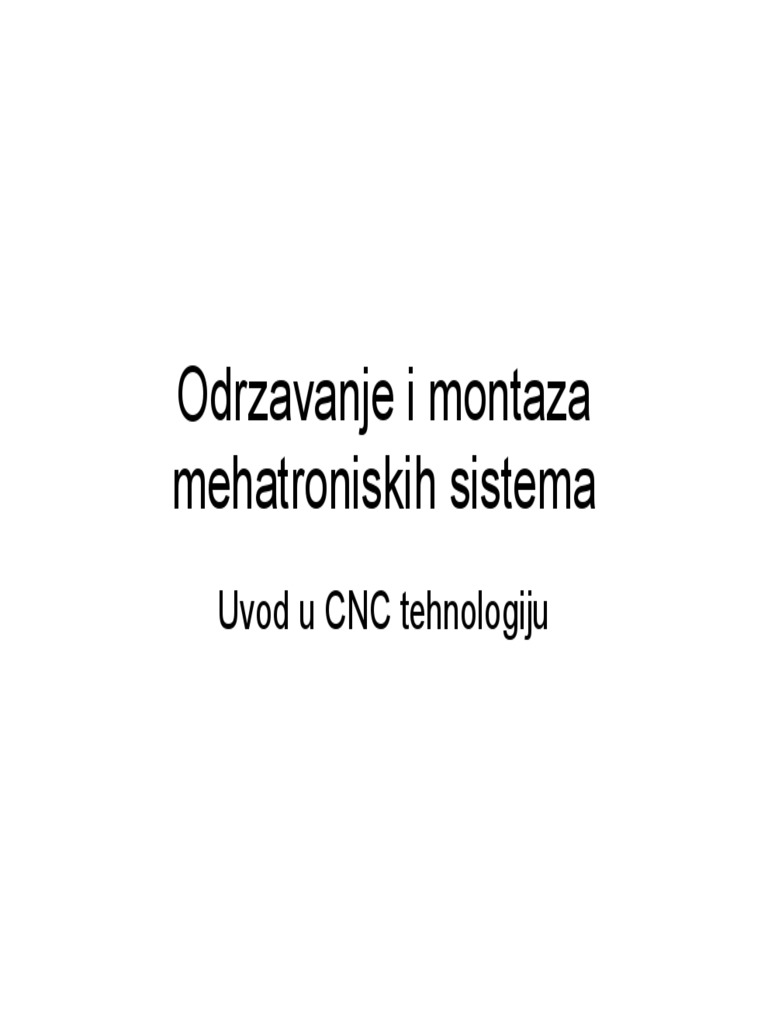 Predavanja CNC 1 PDF | PDF