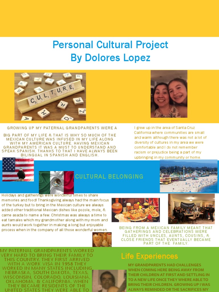 Personal Cultural Project 1 | PDF | Family | Society