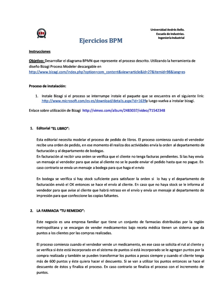 Ejercicios BPM 1 - Compress | PDF | Business | Science