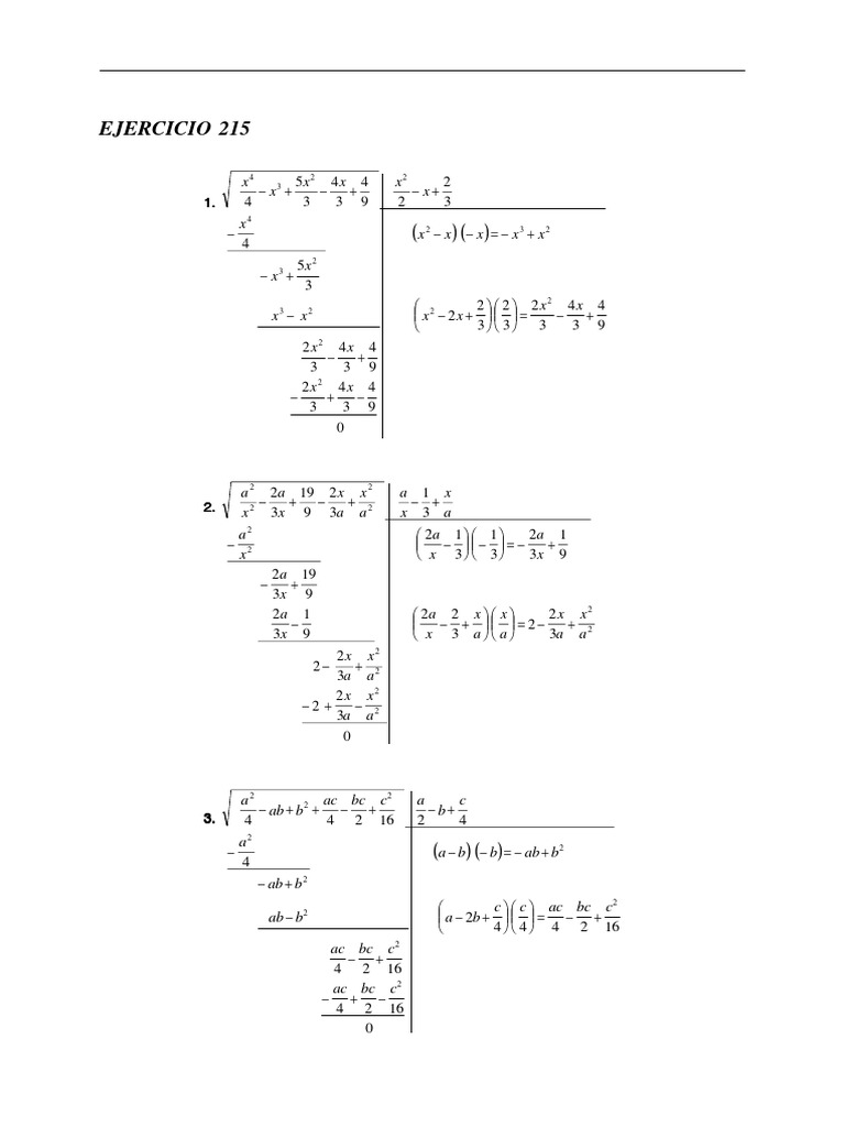 Baldor - Algebra de Baldor (Solucionario) - Unlocked (3) - 298 | PDF