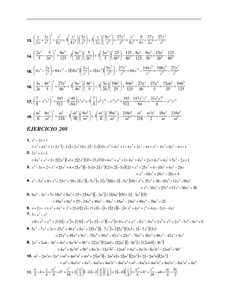 Baldor - Algebra de Baldor (Solucionario) - Unlocked (3) - 283 | PDF