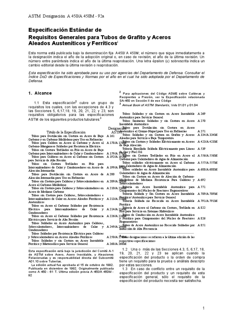 Astm A450 | Download Free PDF | Acero | Ensayo